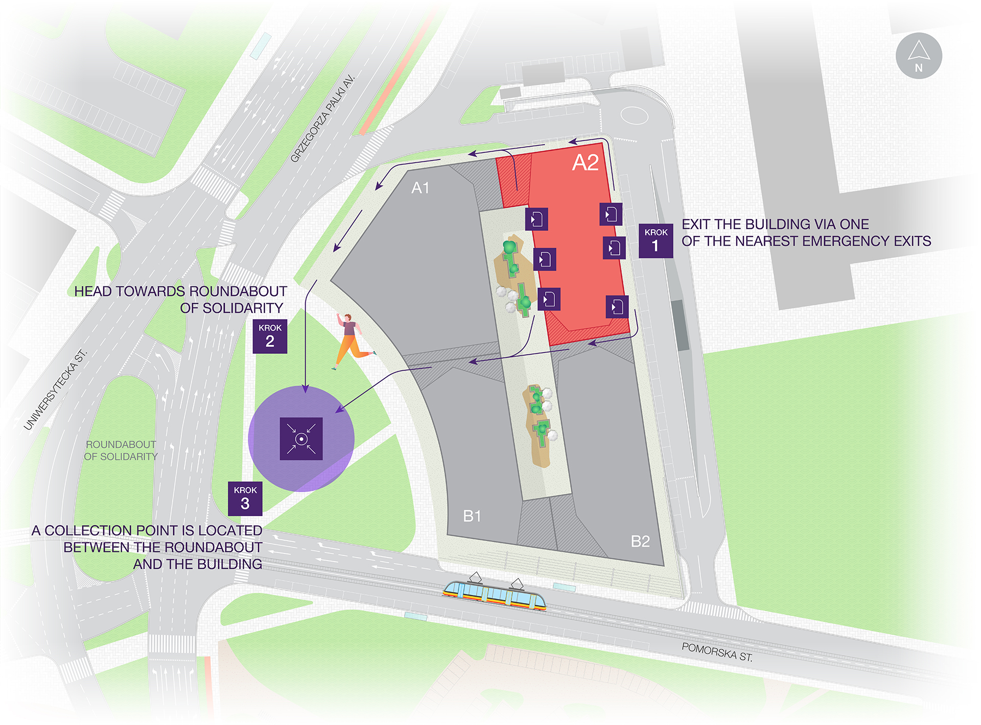 Evacuation assembly point – GREEN HORIZON